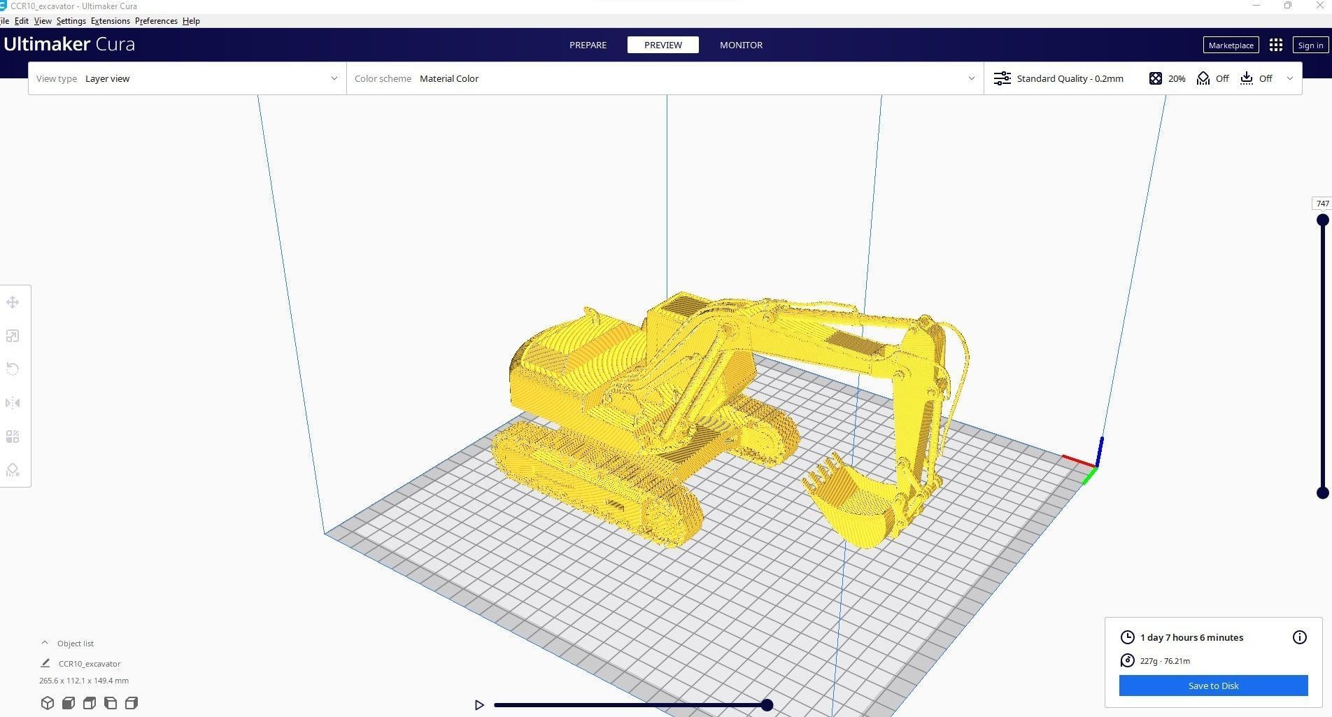 Excavator 3d printed 3D model | CGTrader