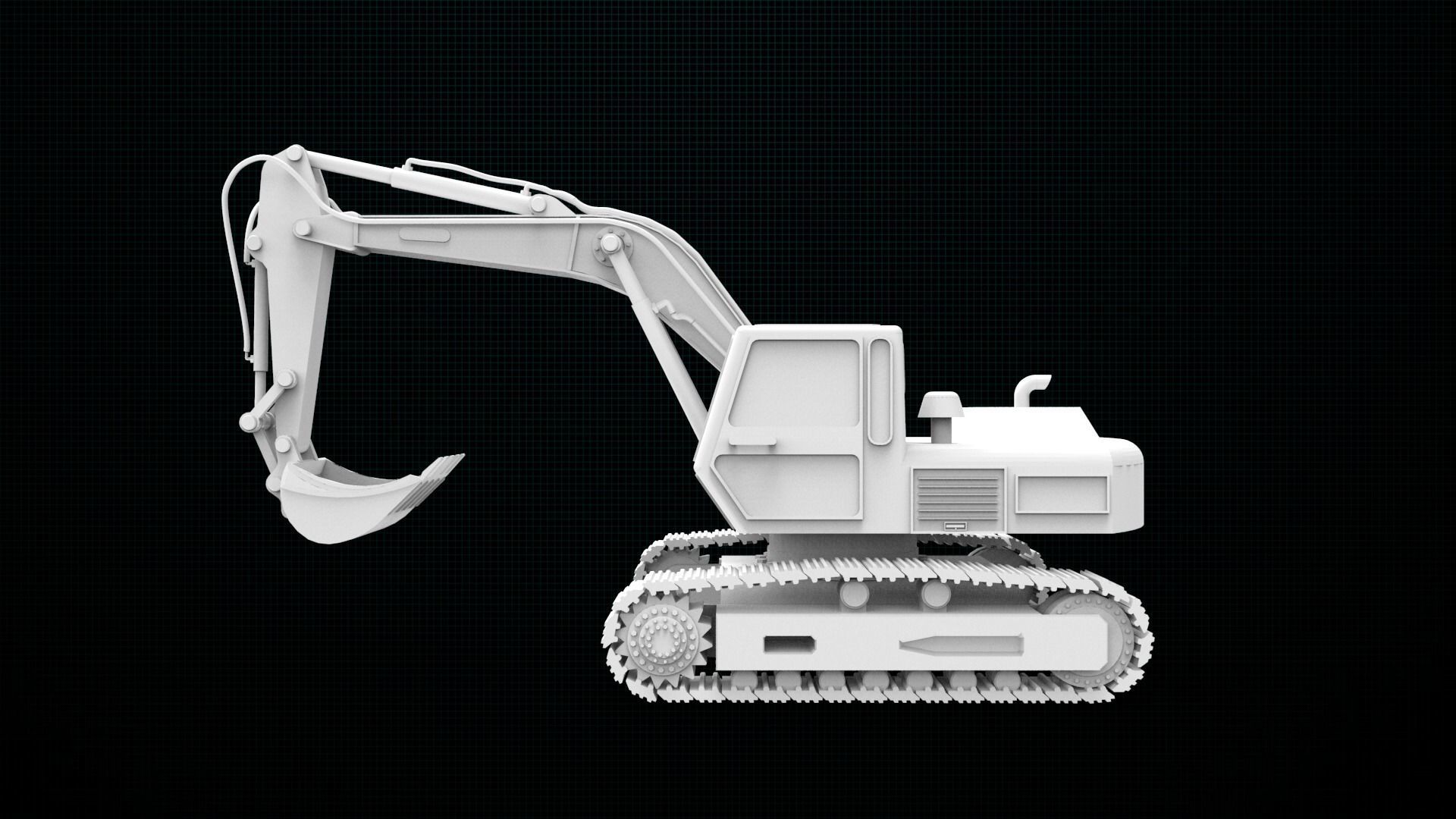 Excavator 3d printed 3D model | CGTrader