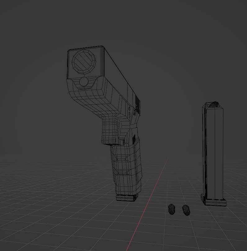 3D model Glock Low-poly model VR / AR / low-poly | CGTrader