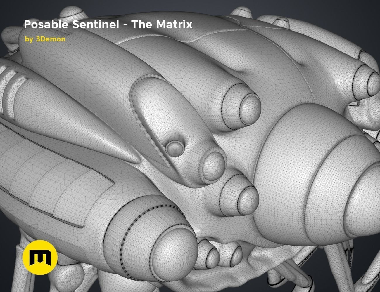 Posable Sentinel - The Matrix 3D model 3D printable | CGTrader