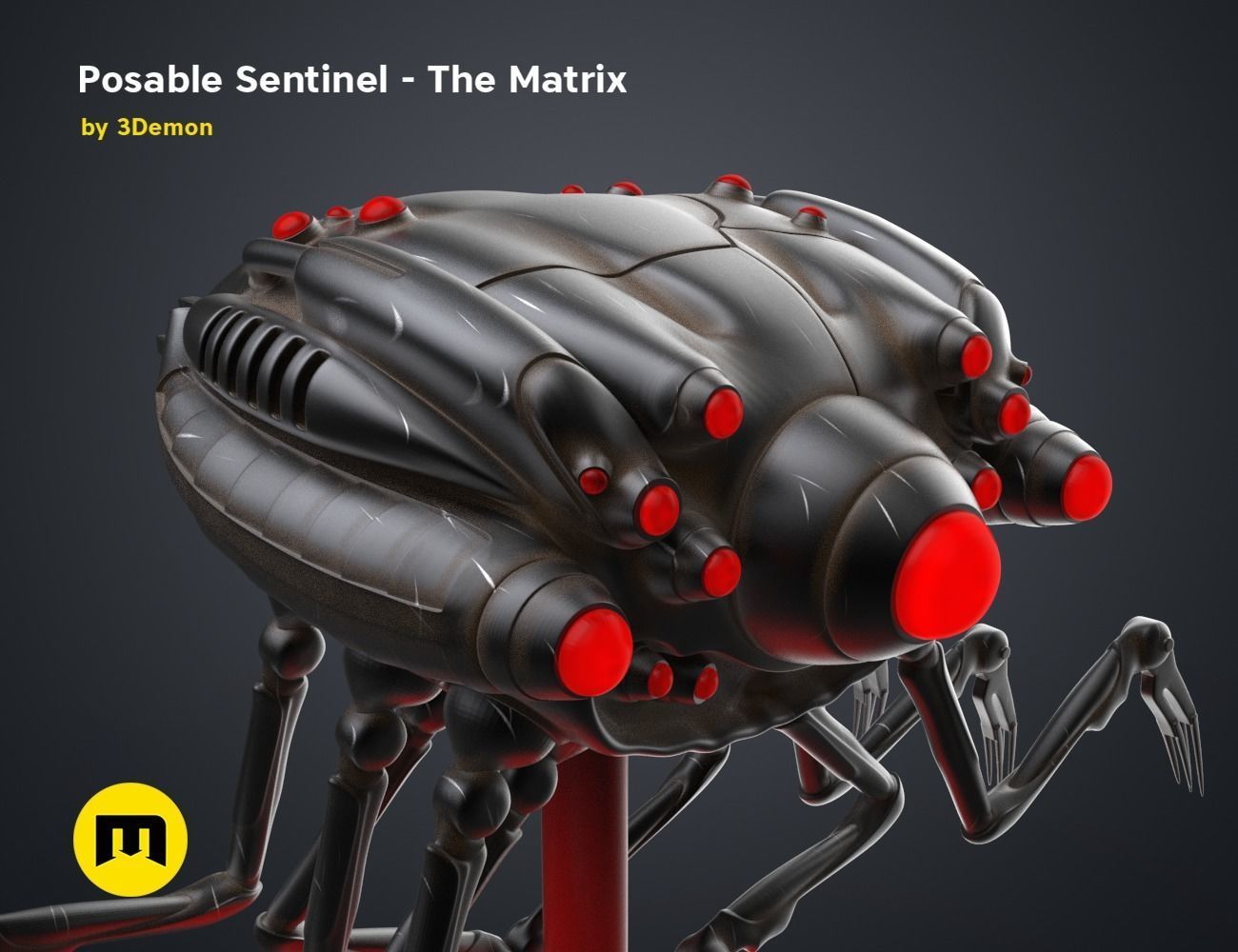 Posable Sentinel - The Matrix 3D model 3D printable | CGTrader