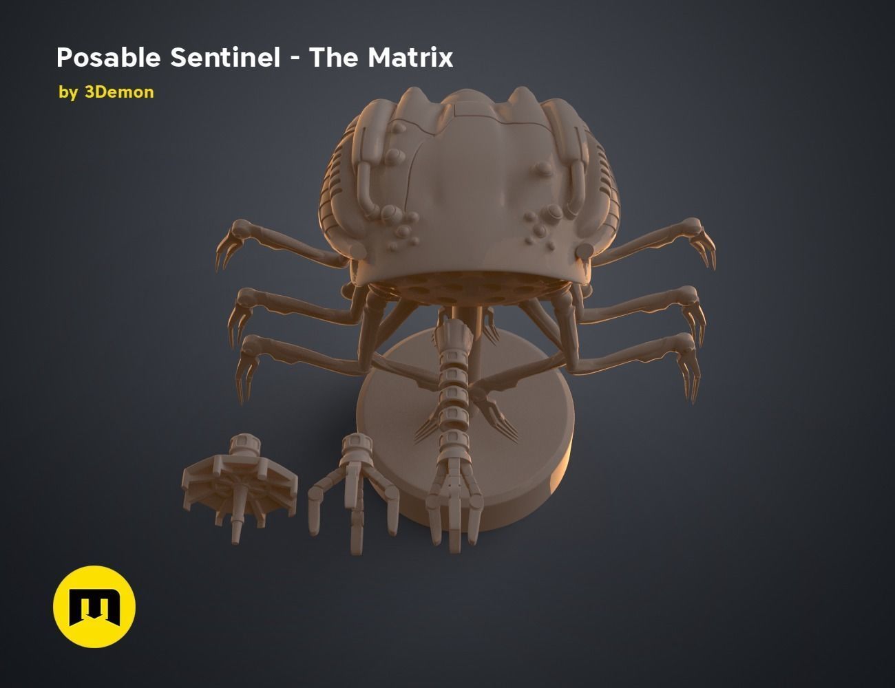 Posable Sentinel - The Matrix 3D model 3D printable | CGTrader