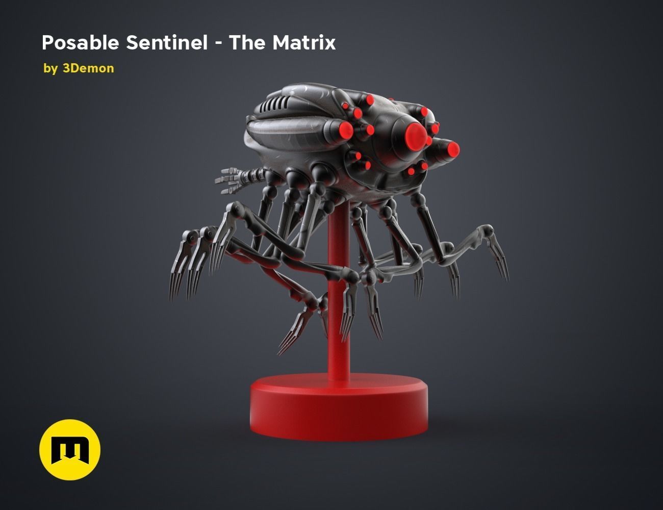 Posable Sentinel - The Matrix 3D model 3D printable | CGTrader