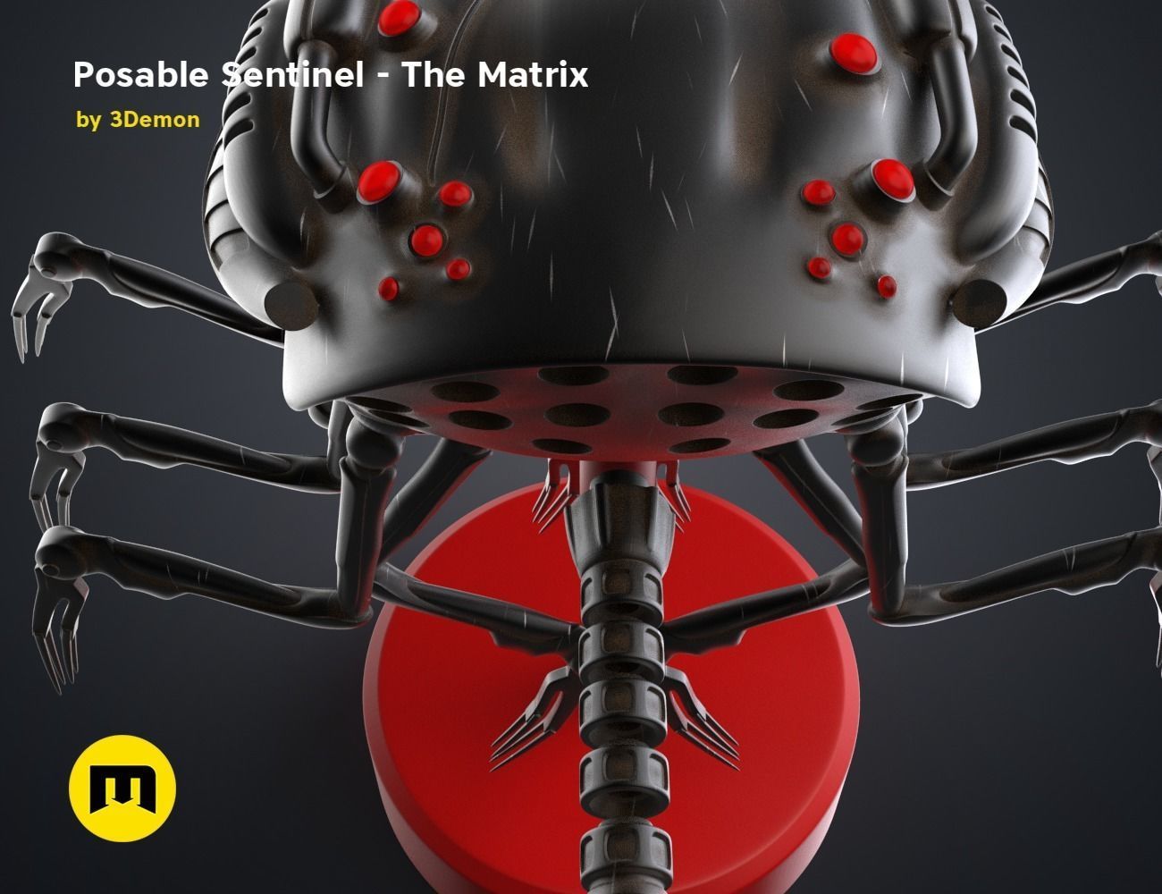 Posable Sentinel - The Matrix 3D model 3D printable | CGTrader