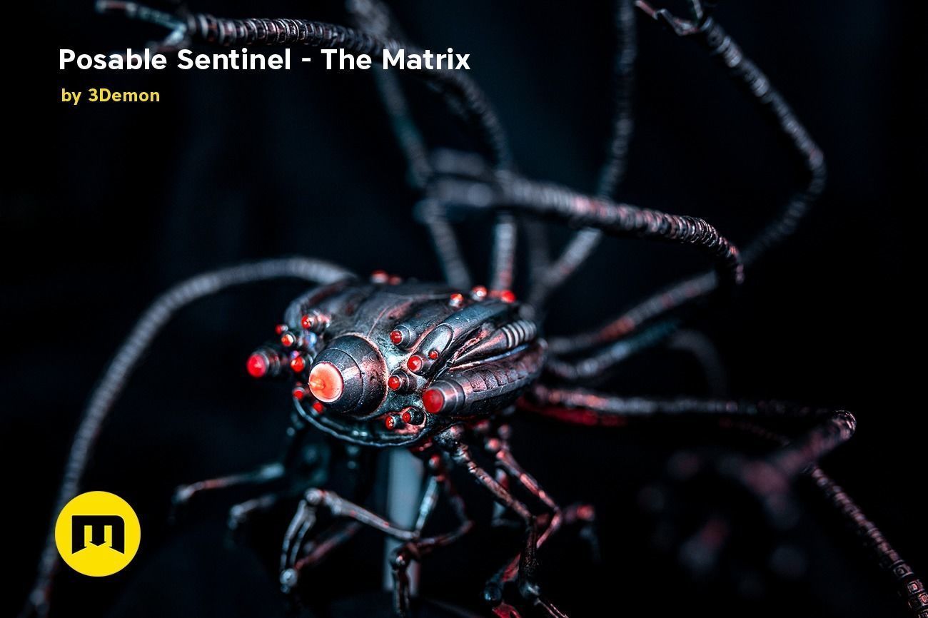 Posable Sentinel - The Matrix 3D model 3D printable | CGTrader