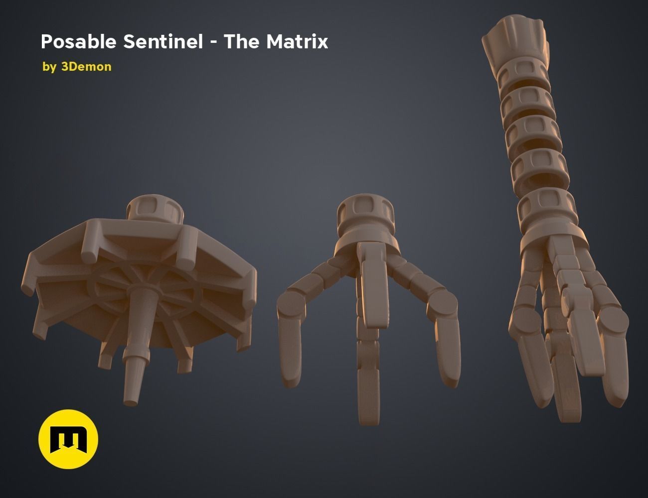 Posable Sentinel - The Matrix 3D model 3D printable | CGTrader