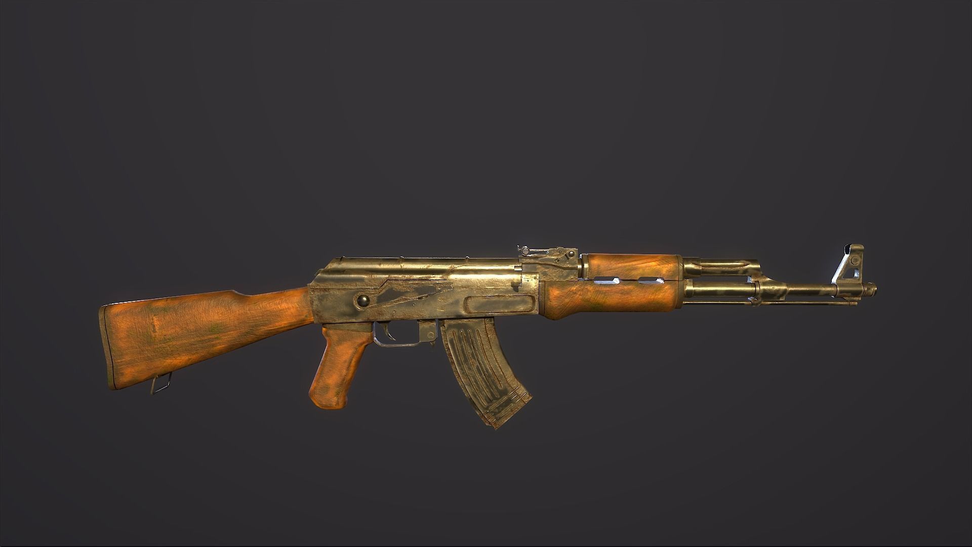 3D model AK-47 old version VR / AR / low-poly | CGTrader