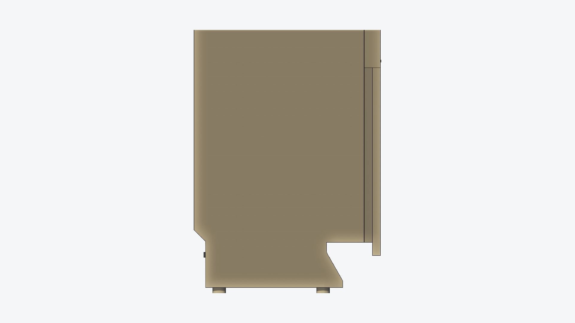 3D model Dishwasher - Modern - Semi Integrated - Appliance 017 VR / AR ...