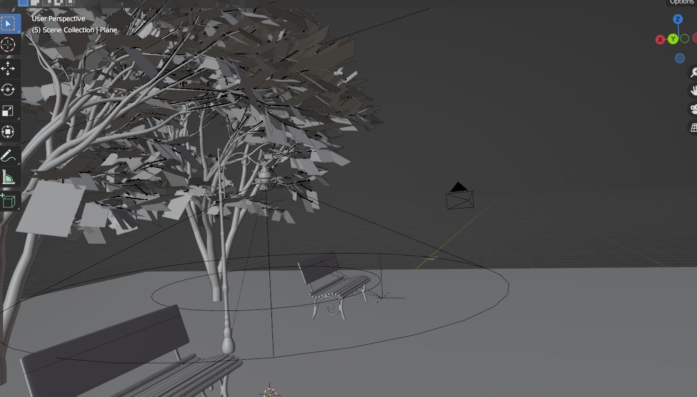 3D model Autumn Falling Leaves Project Blender VR / AR / low-poly ...