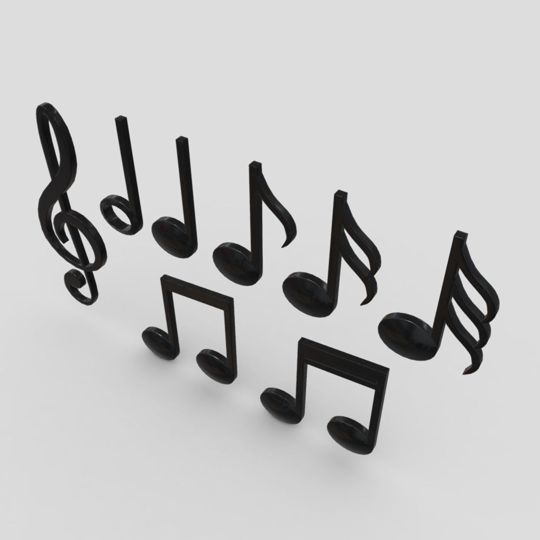 3D model Musical Note Pack VR / AR / low-poly | CGTrader