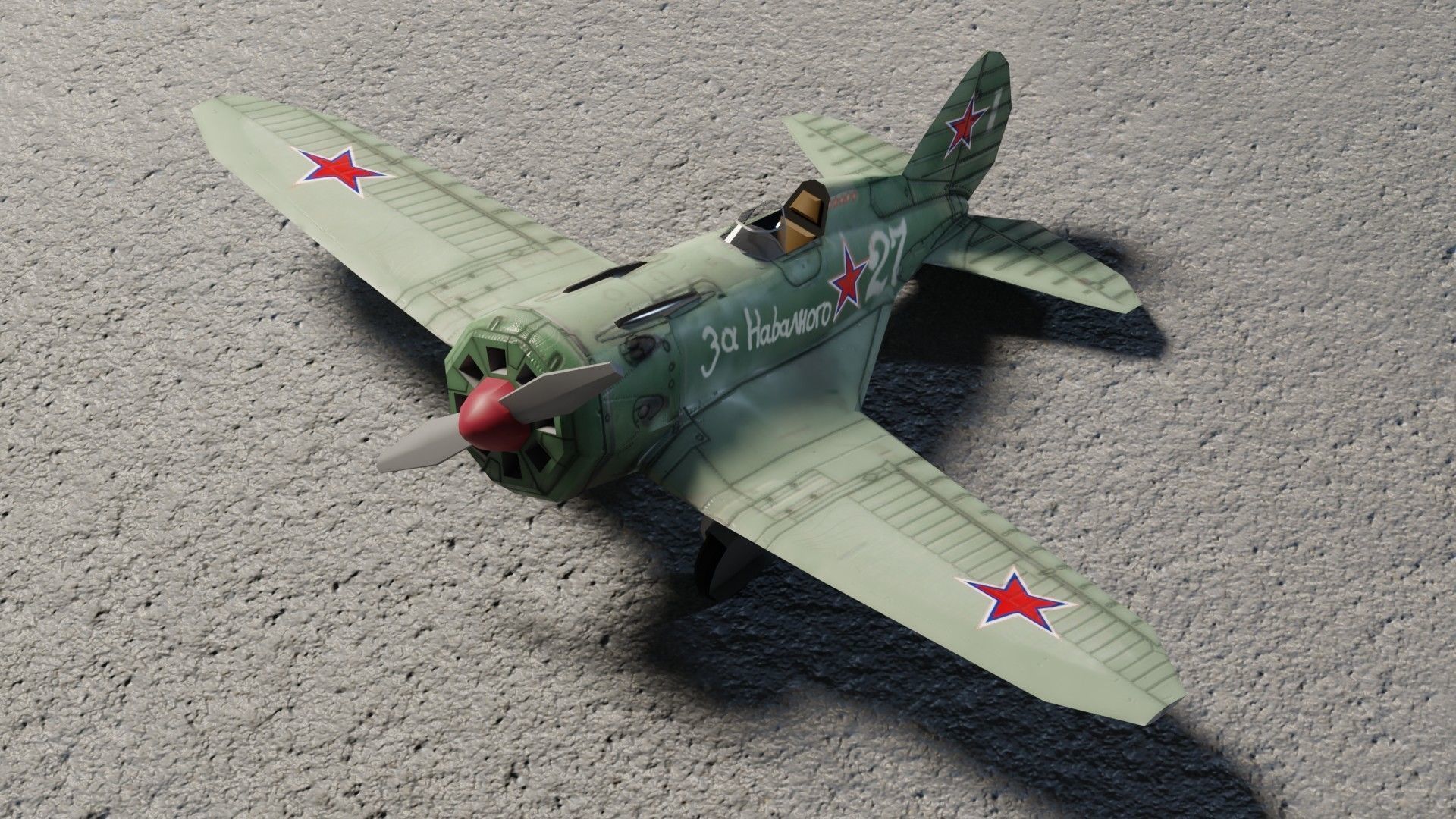 3D model Polikarpov I-16 Donkey WW2 fighter VR / AR / low-poly | CGTrader