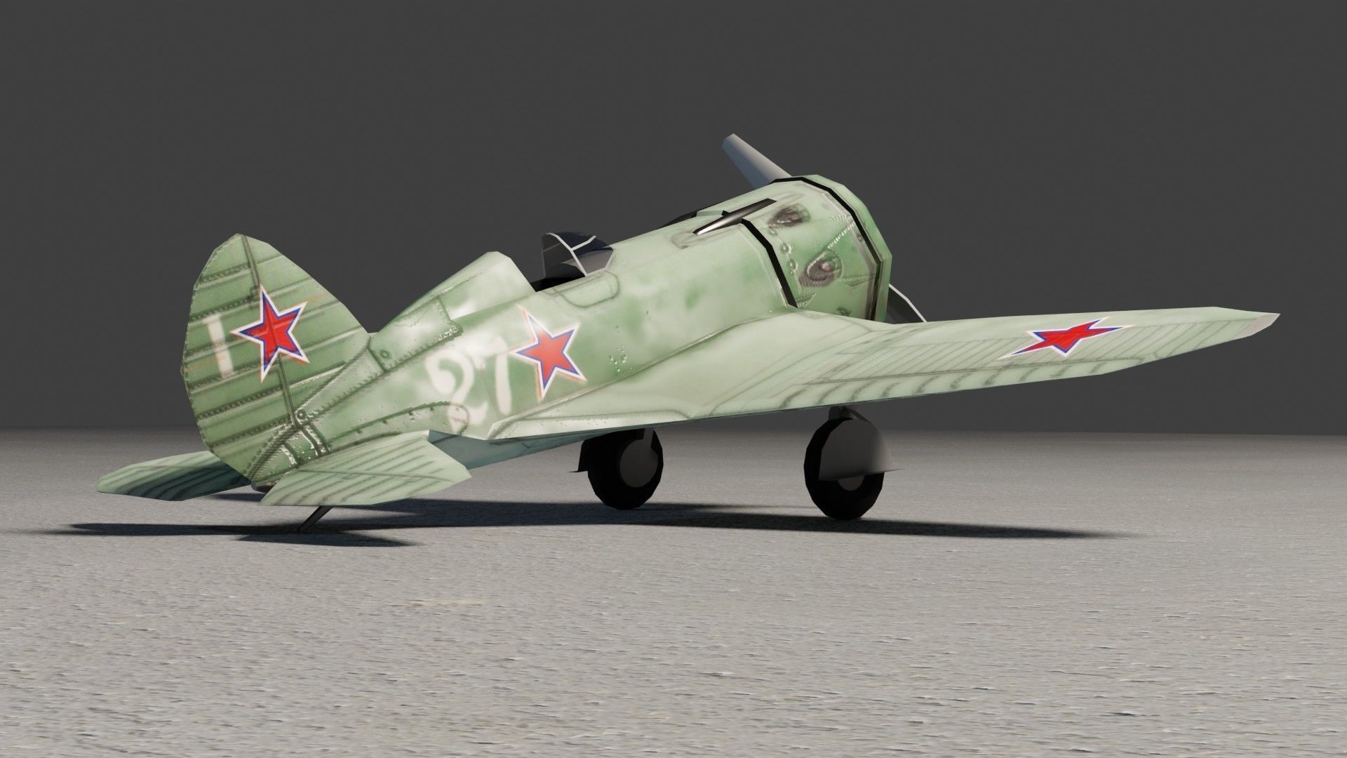 3D model Polikarpov I-16 Donkey WW2 fighter VR / AR / low-poly | CGTrader