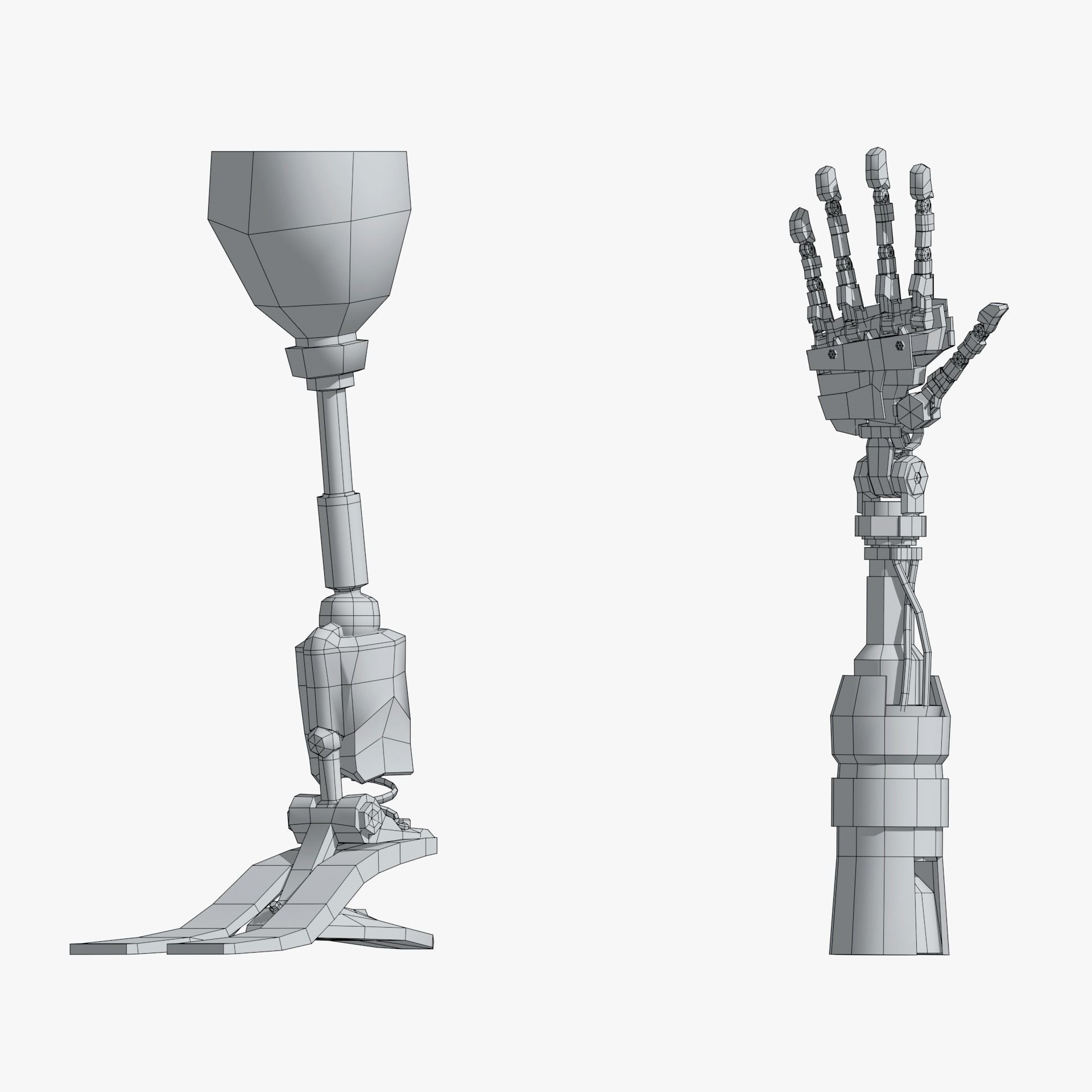 3D model Base robot Arm - Leg VR / AR / low-poly | CGTrader