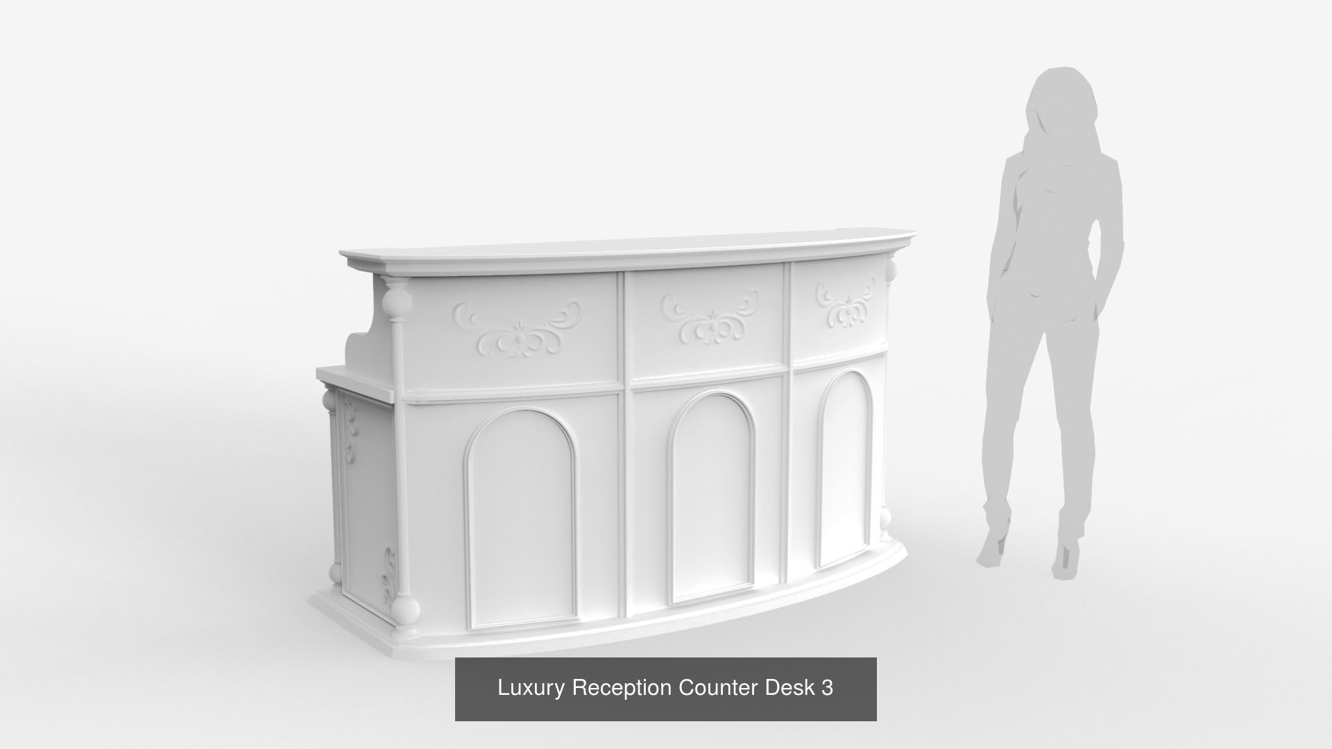 Luxury Reception Counter Desks 3D Model Collection | CGTrader