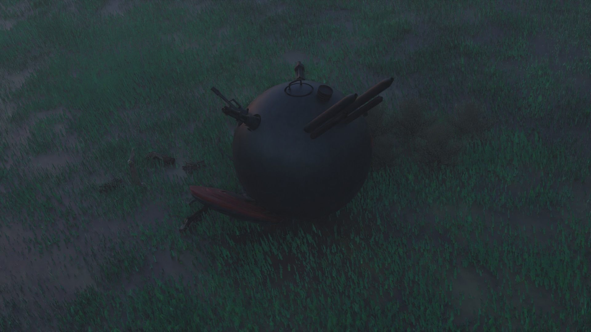 crashed spaceship 3D model | CGTrader