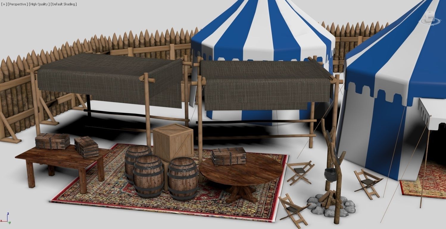 Medieval Siege Camp 3D model | CGTrader