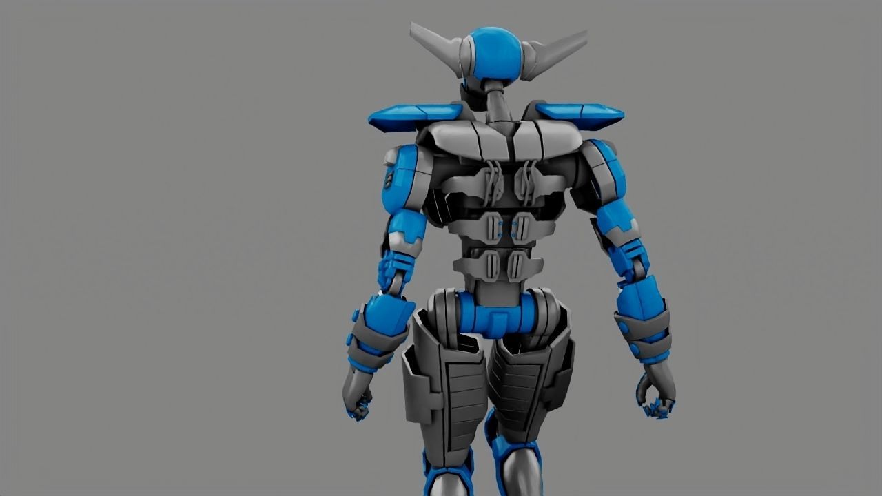 Villain robot rigged - animated character 3D model animated rigged ...