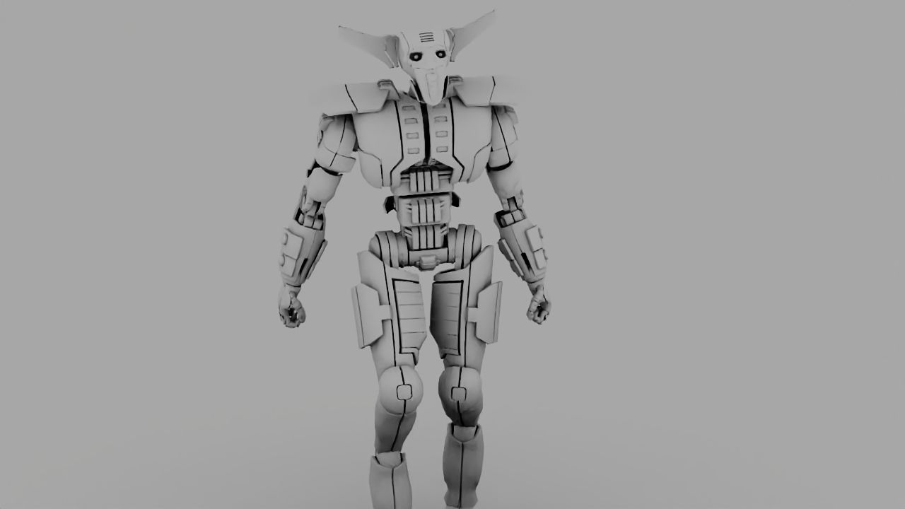 Villain robot rigged - animated character 3D model animated rigged ...