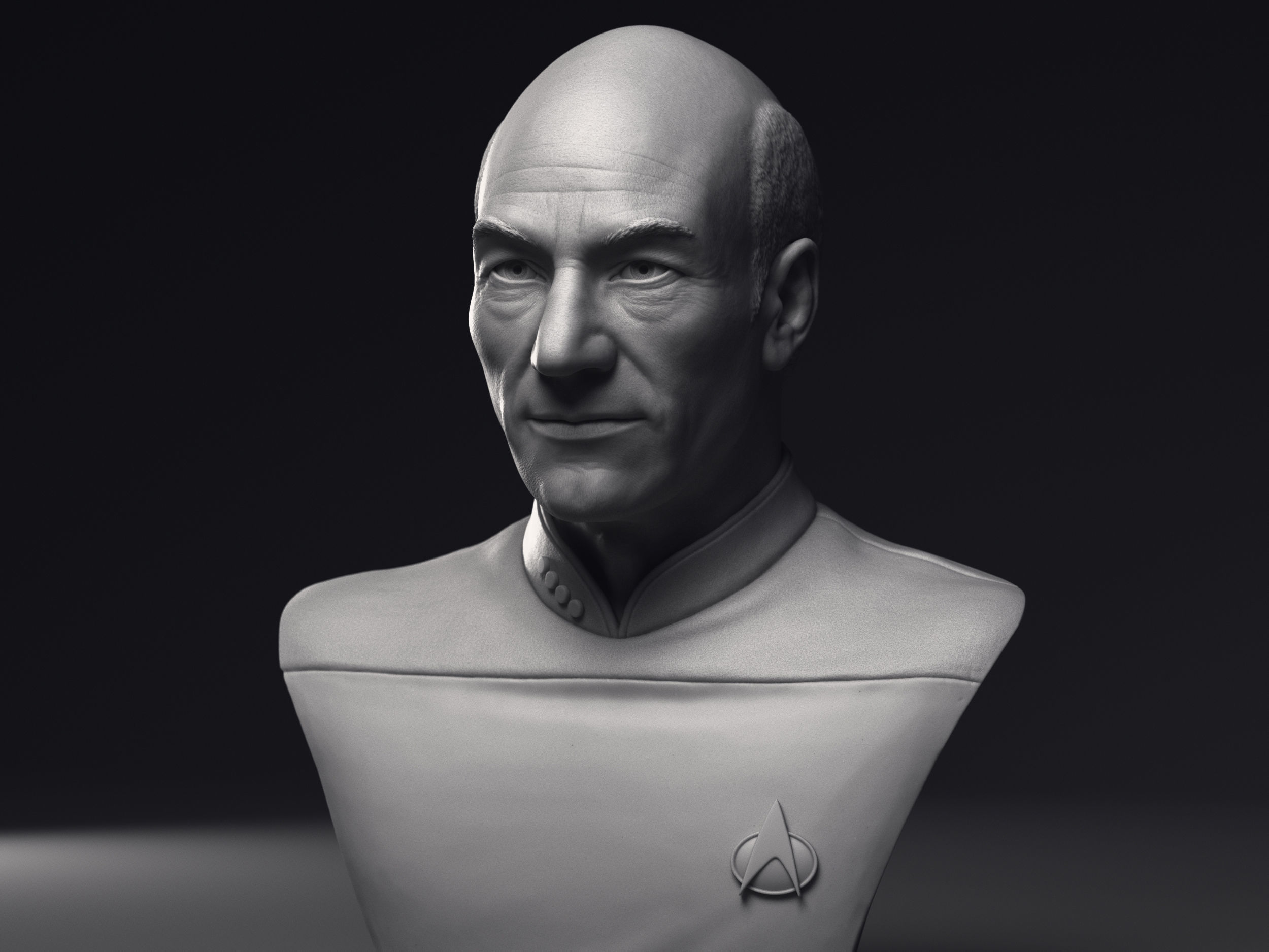 Picard and Data 3d printable bust collection | CGTrader