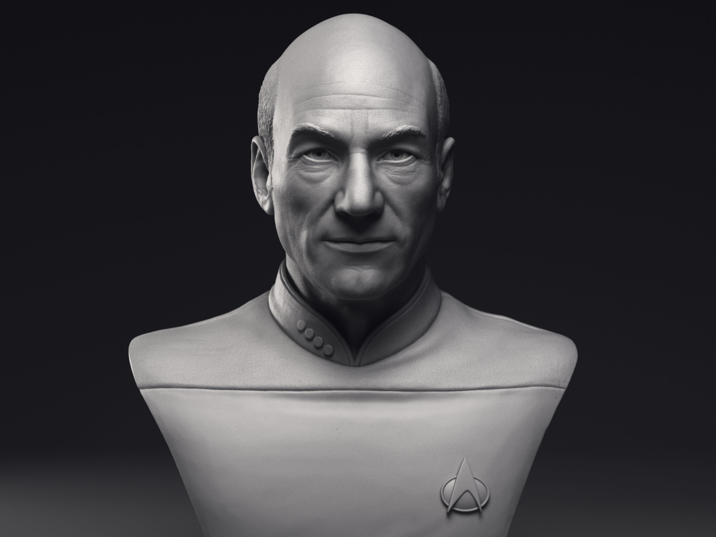 Picard and Data 3d printable bust collection | CGTrader