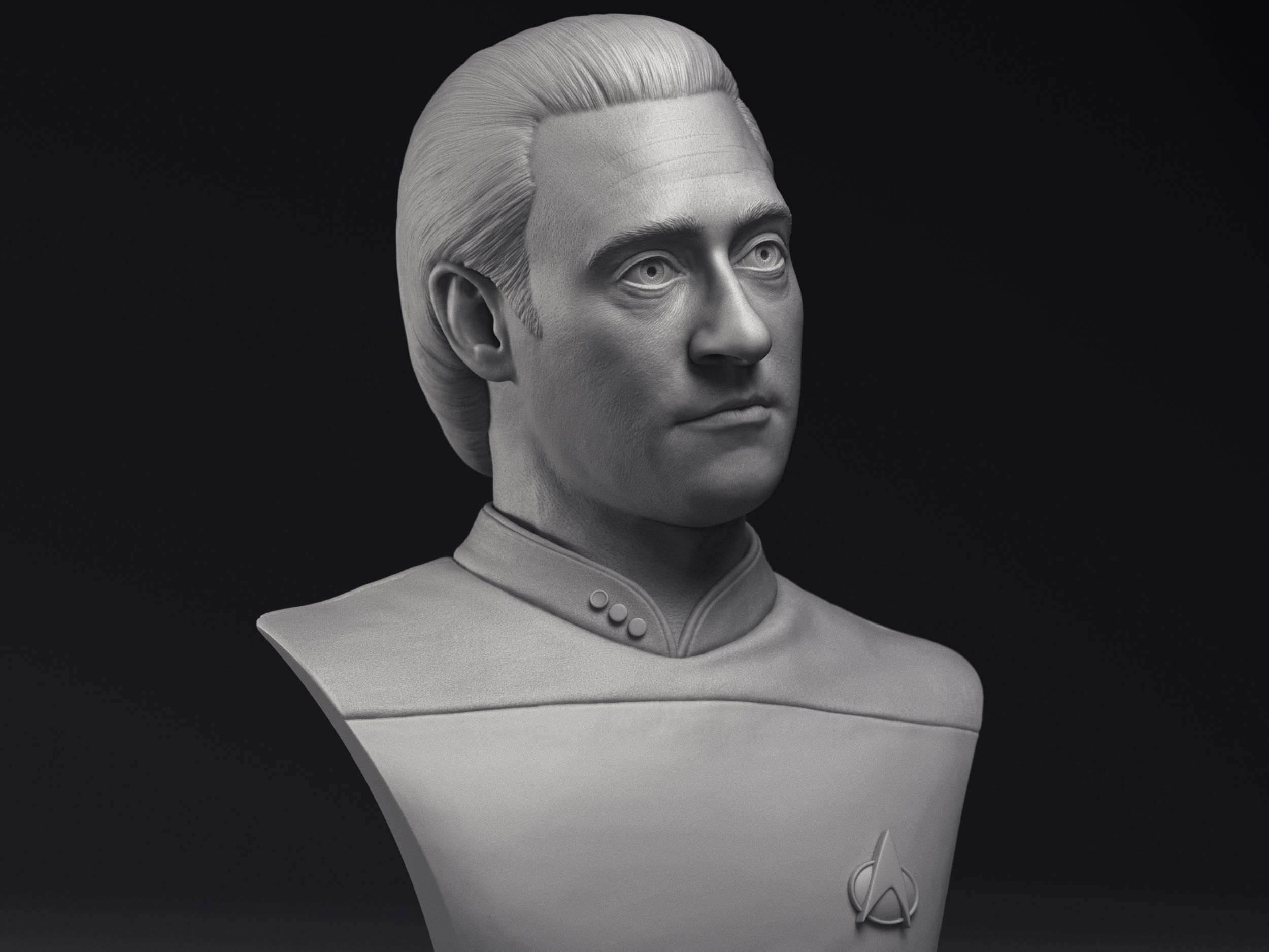 Picard and Data 3d printable bust collection | CGTrader