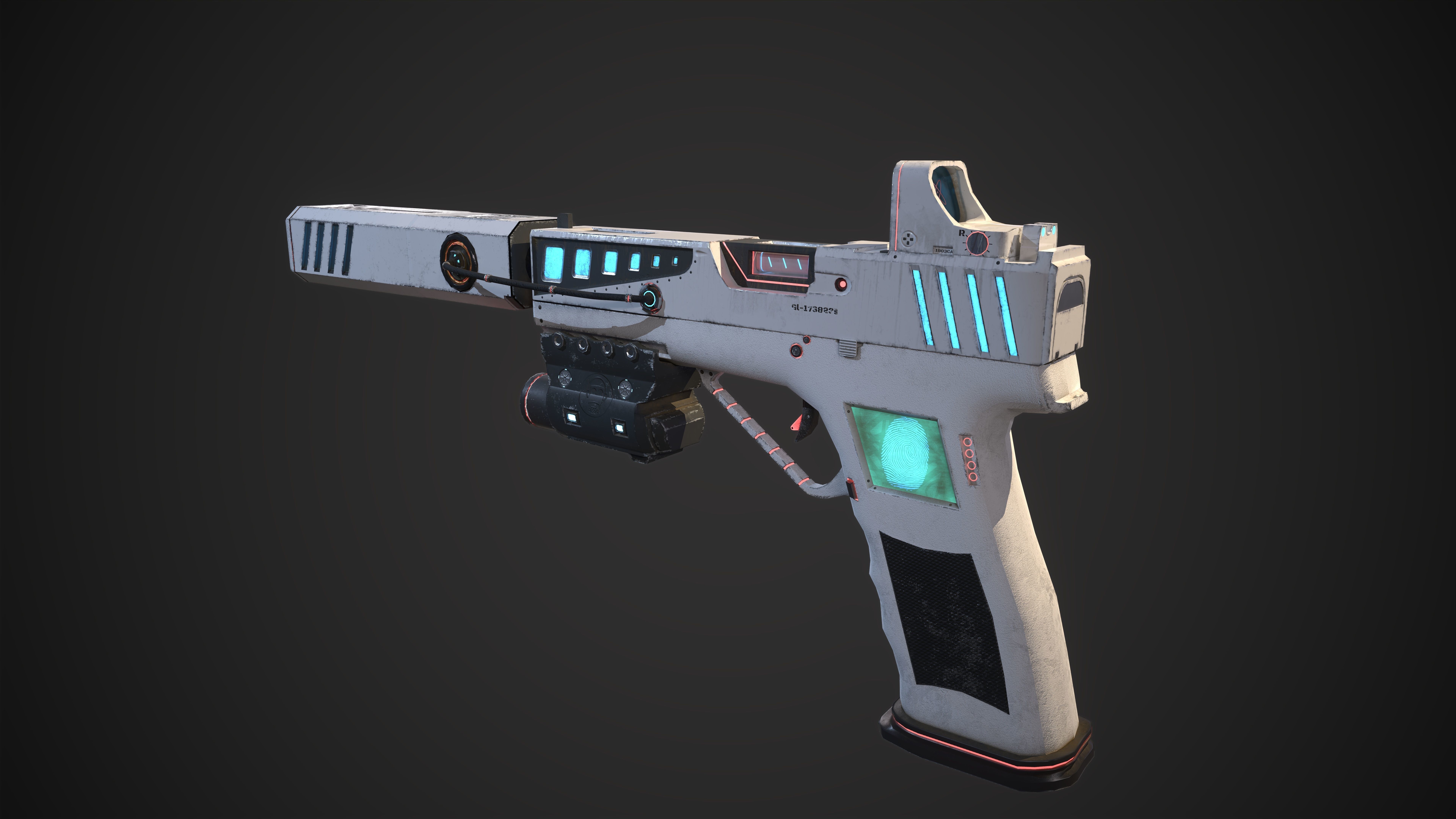 3D model Sci-fi Glock-17 VR / AR / low-poly | CGTrader