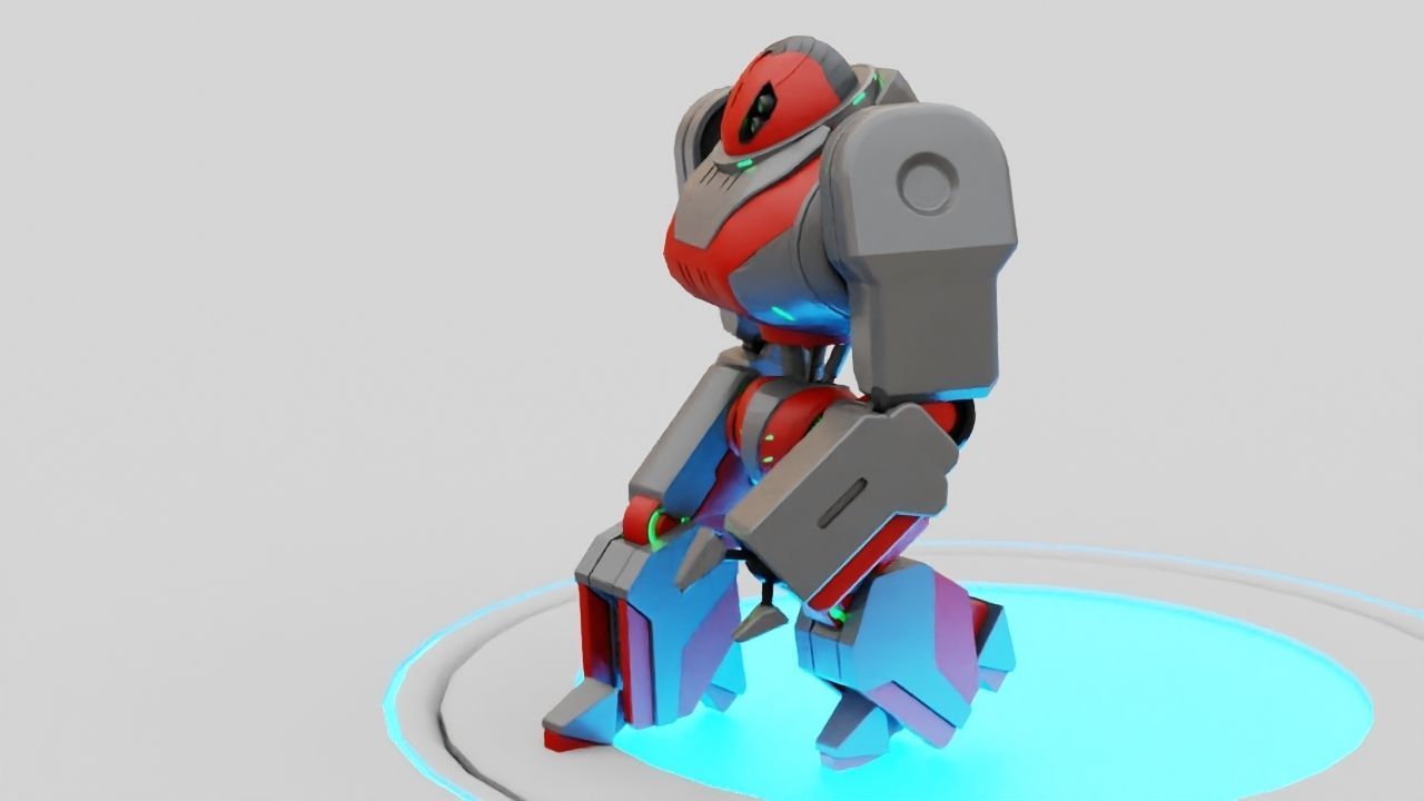 Gun robot rigged - animated character 3D model animated rigged | CGTrader