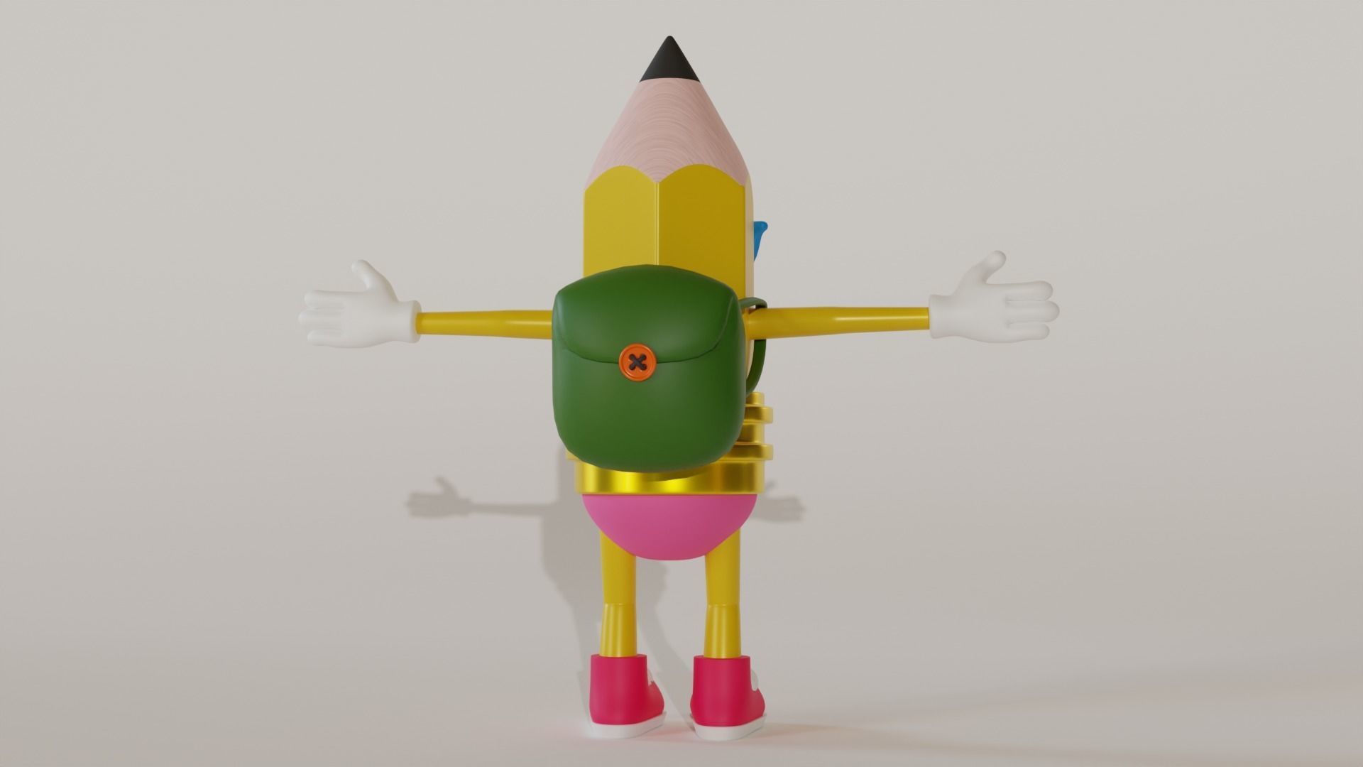 3D model Pencil Character For animation VR / AR / low-poly | CGTrader