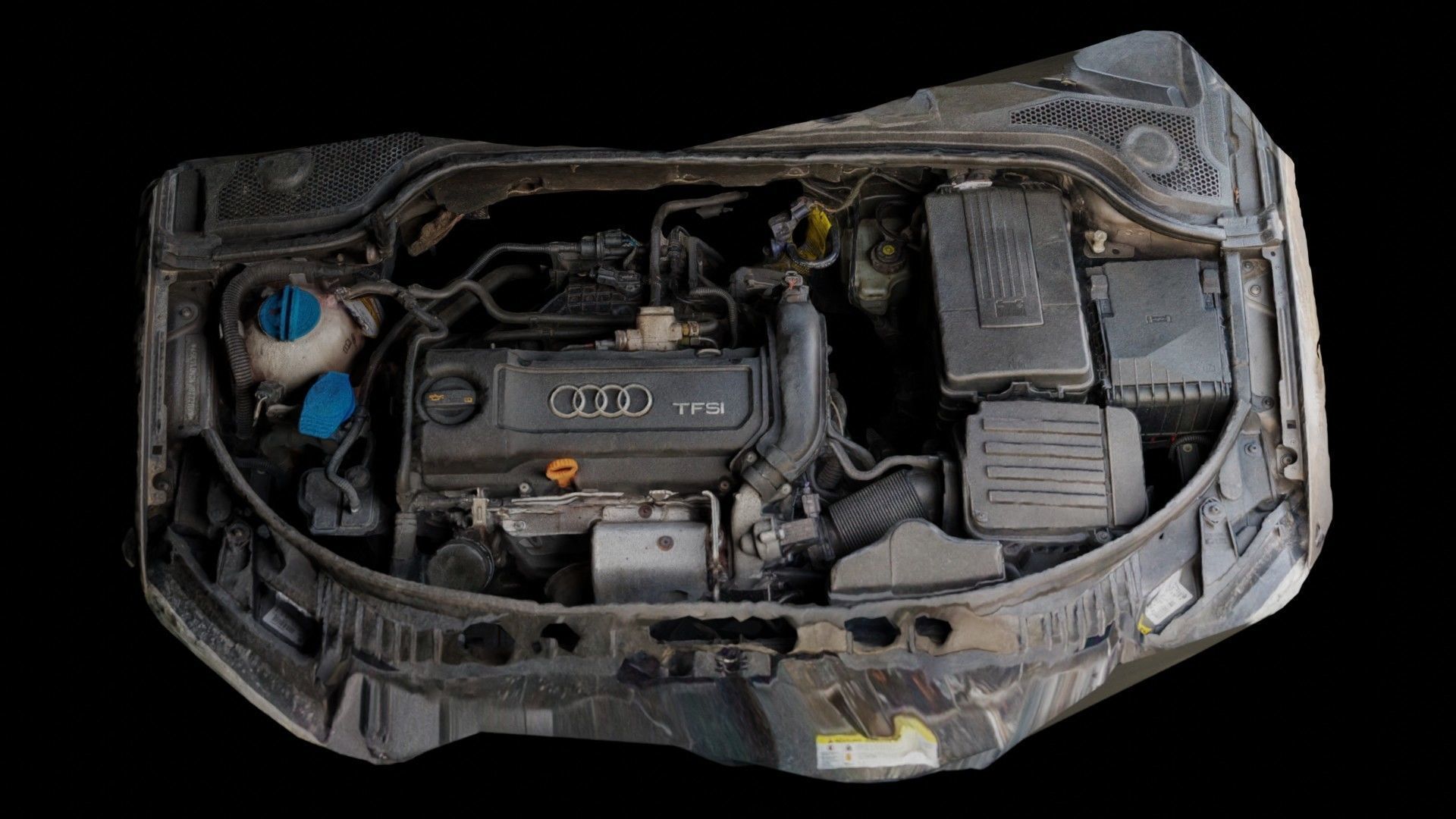 Low-Poly Scanned Car Engine 3D model | CGTrader