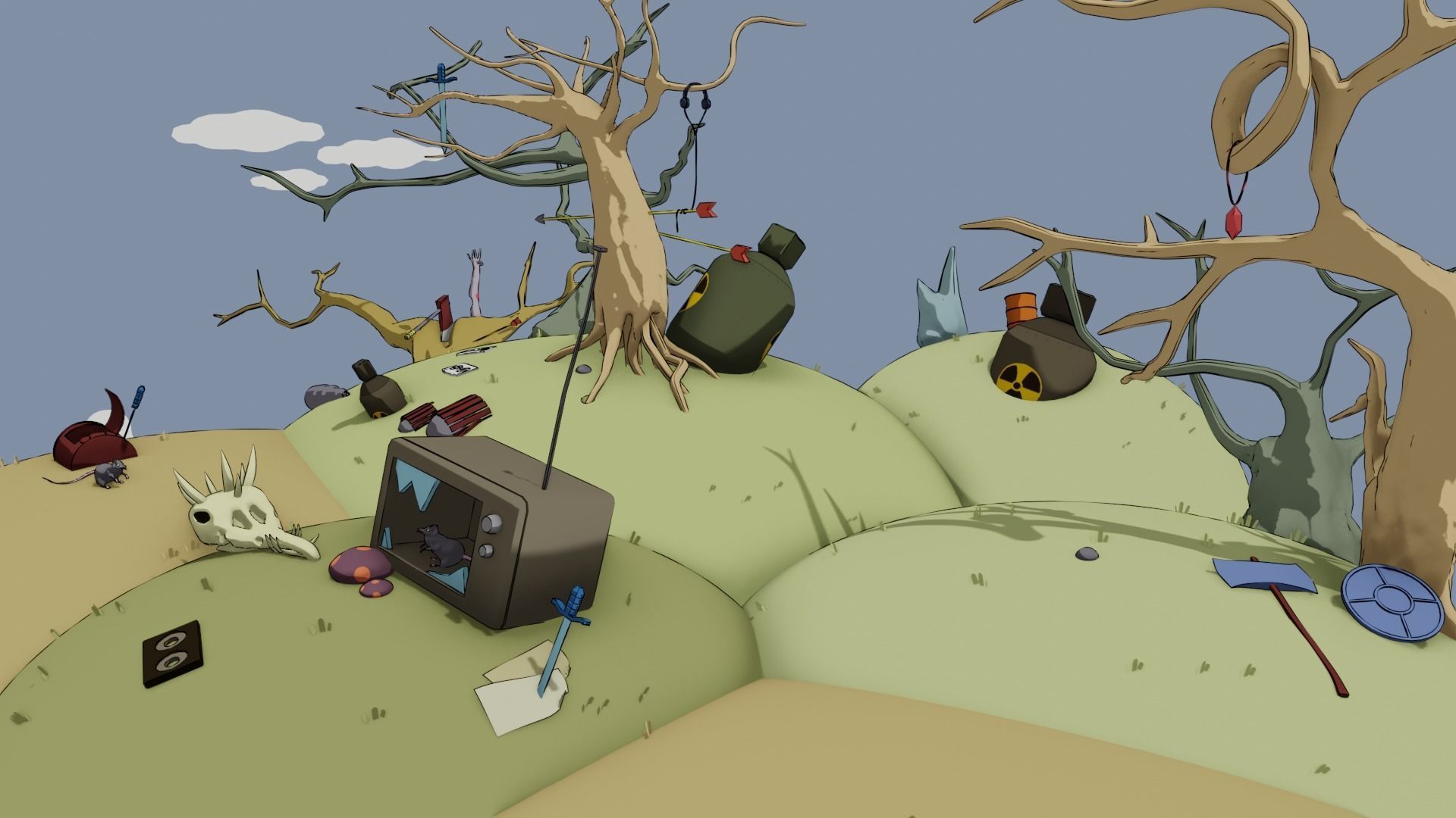 3D model Adventure Time Intro scene VR / AR / low-poly | CGTrader