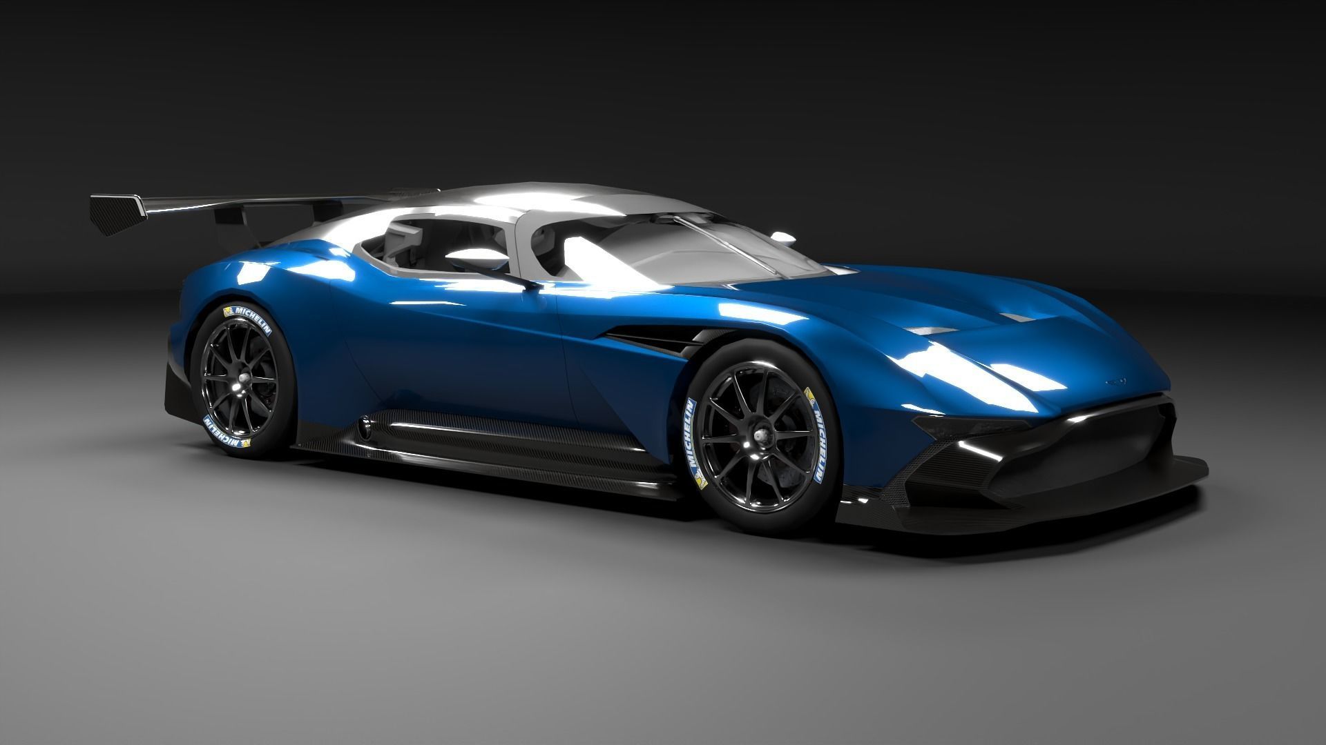 3D model Aston Martin Vulcan 3D Model with Interior VR / AR / low-poly ...
