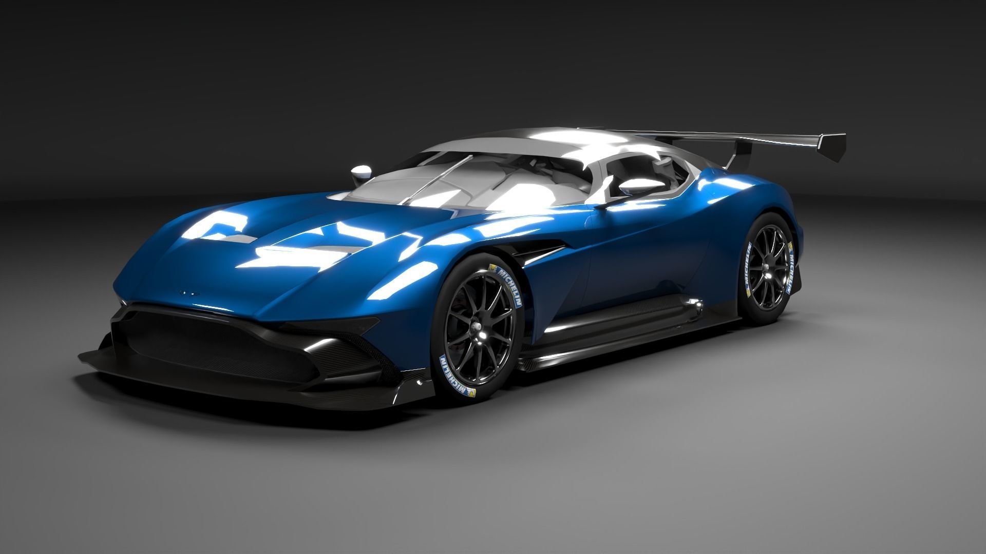 3D model Aston Martin Vulcan 3D Model with Interior VR / AR / low-poly ...