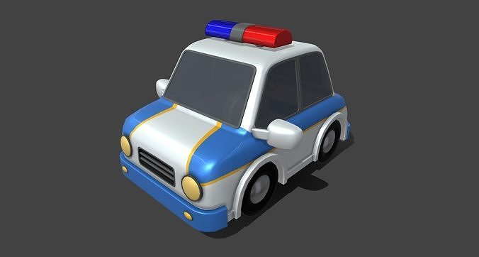 3D model toy police Car VR / AR / low-poly | CGTrader