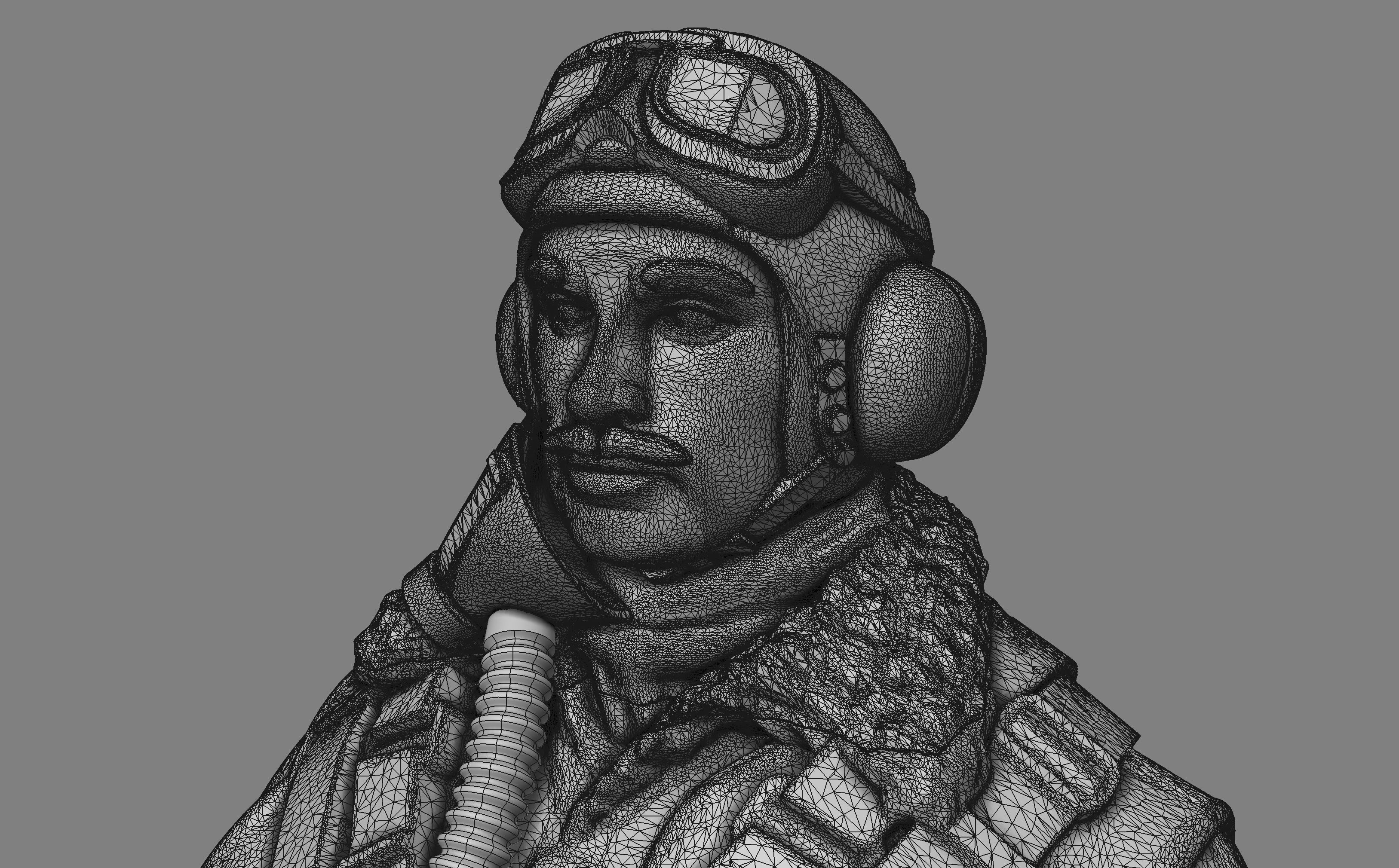 Vintage RAF Airman 3D model 3D printable | CGTrader