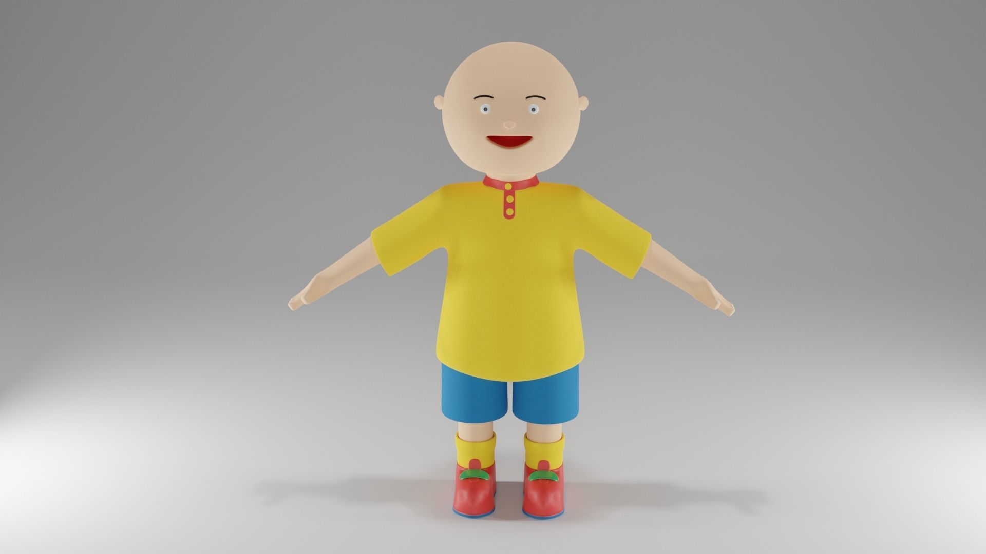 Caillou 3D Model free VR / AR / low-poly 3D model | CGTrader