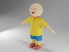 Caillou 3D Model cartoon boy in shirt and shorts free VR / AR / low ...
