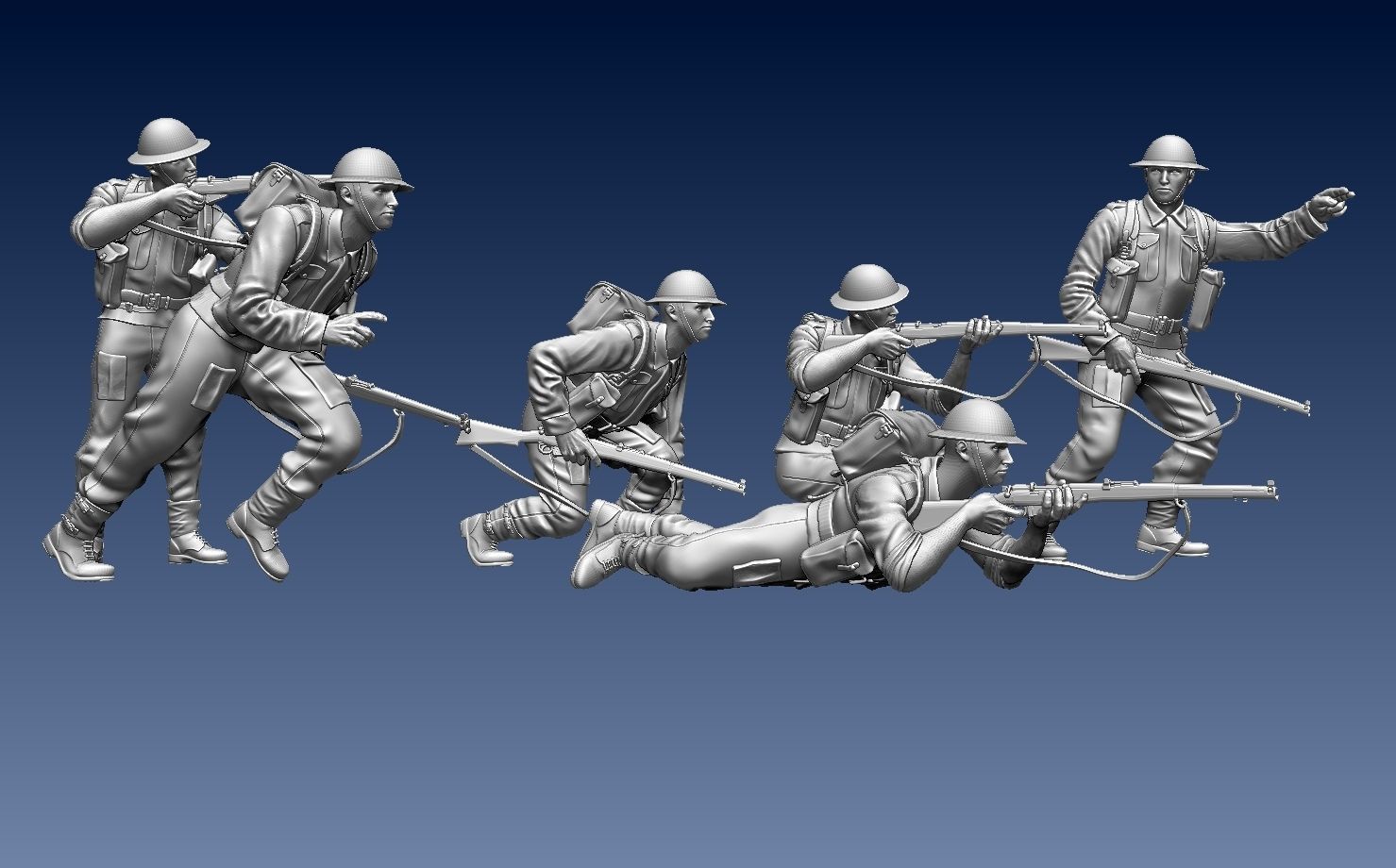 British soldiers ww2 3D model 3D printable | CGTrader