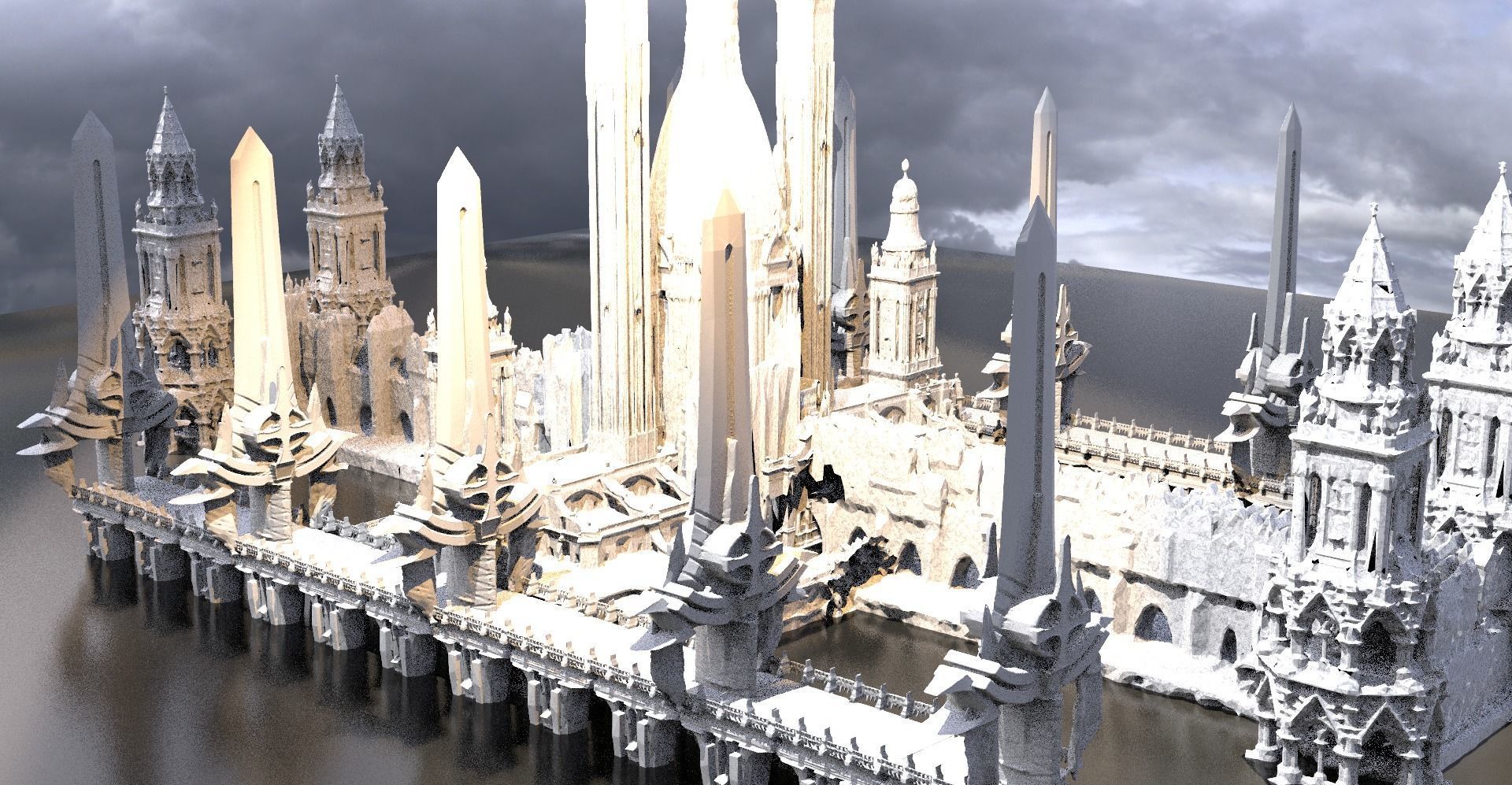 Knights Fantasy Castle 3D model | CGTrader