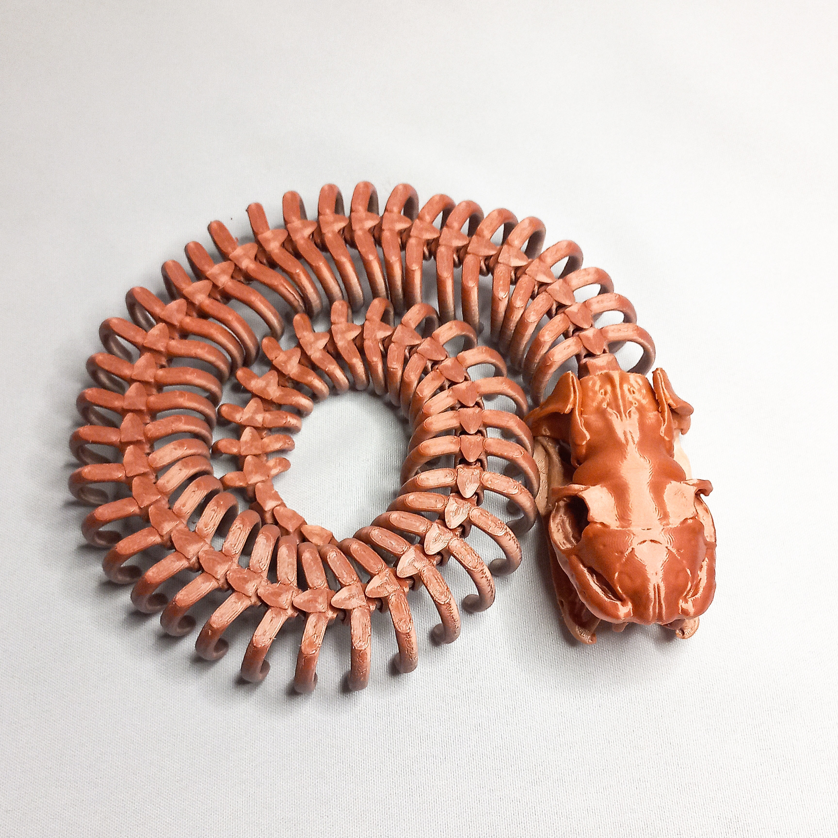 ARTICULATED SKELETON SNAKE 3D model 3D printable | CGTrader