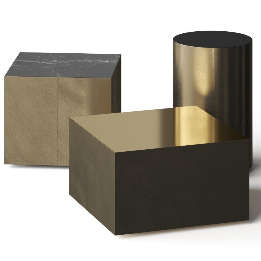 Meridiani Belt Coffee Table Set 3D model | CGTrader