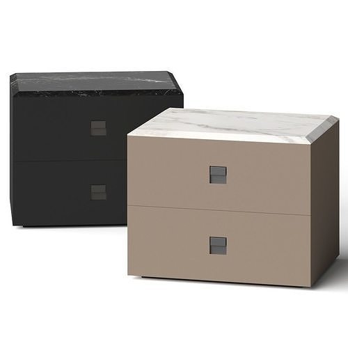 Flexform Rafael Nightstand Bedside Table 3D model | CGTrader