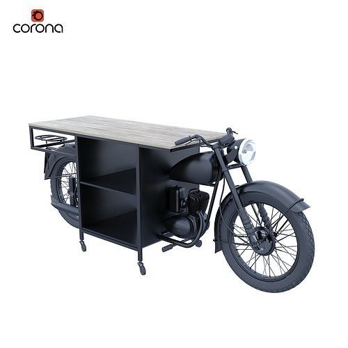 Console-Motorcycle motorcycle coffee table 3D model | CGTrader
