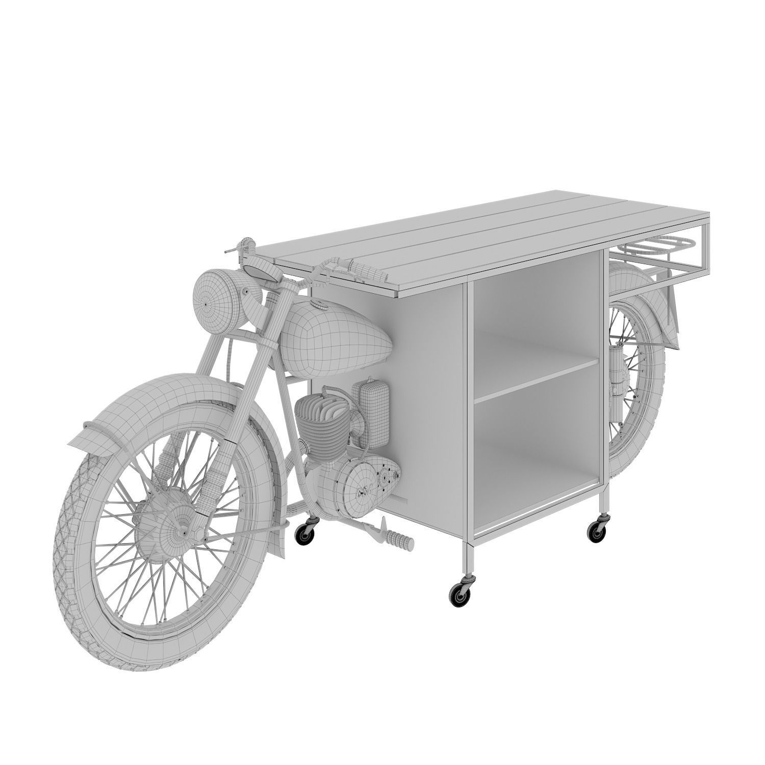 Console-Motorcycle motorcycle coffee table 3D model | CGTrader