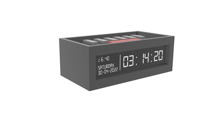 3D model Digital Clock Low Poly VR / AR / low-poly | CGTrader