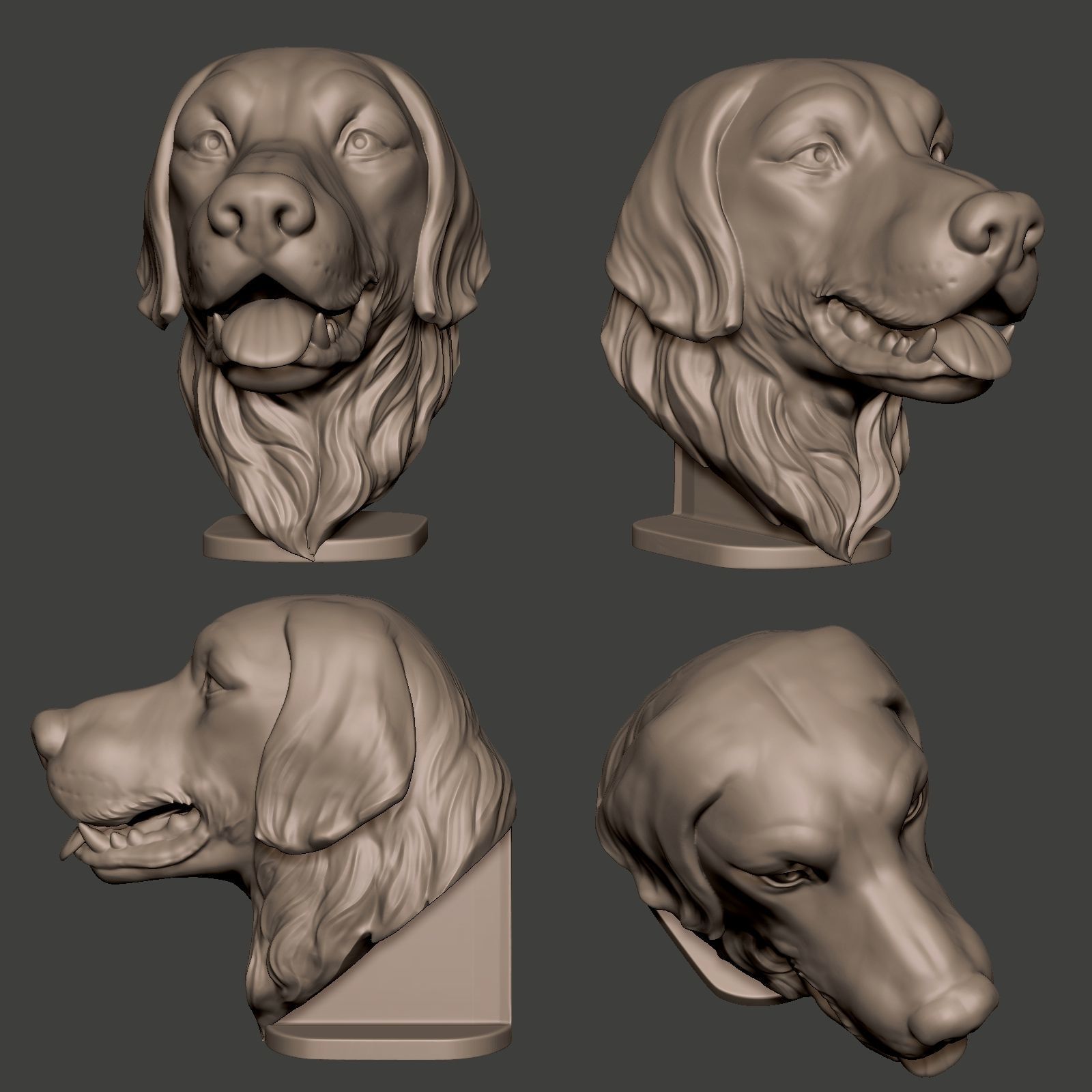 Golden retriever 3D model 3D printable | CGTrader