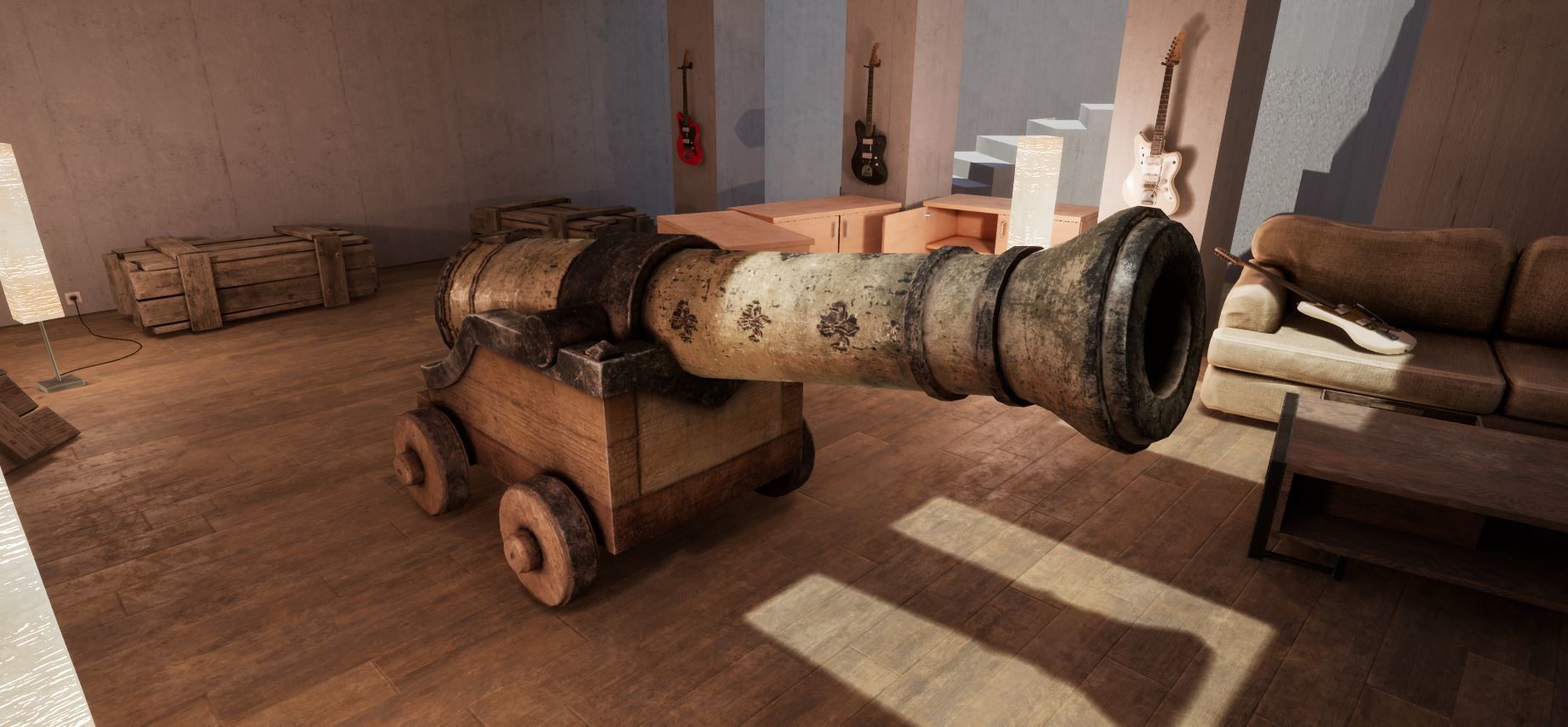 3D model Gunpowder Artillery Cannon VR / AR / low-poly | CGTrader