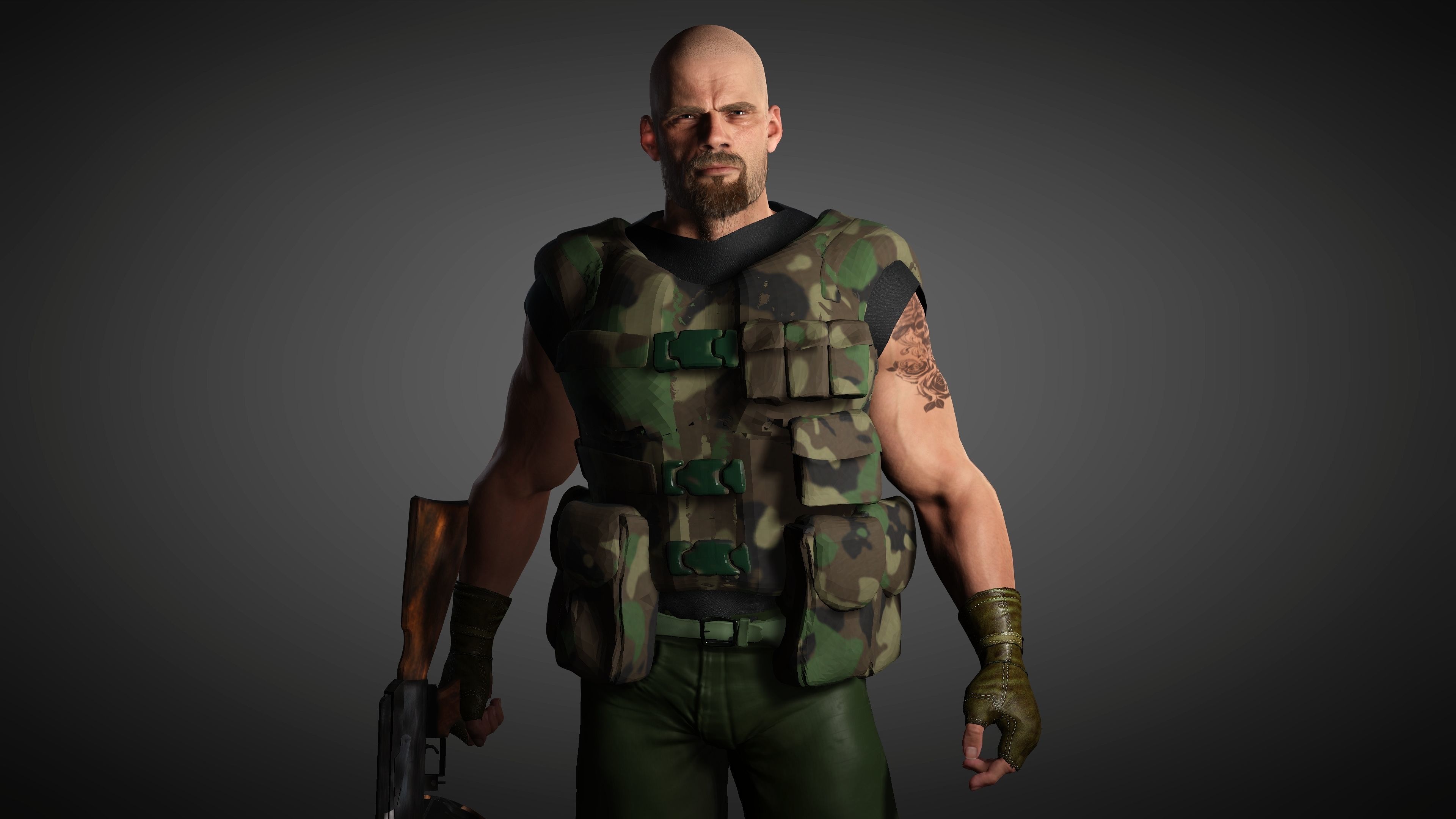 3D model The Mercenary VR / AR / low-poly | CGTrader