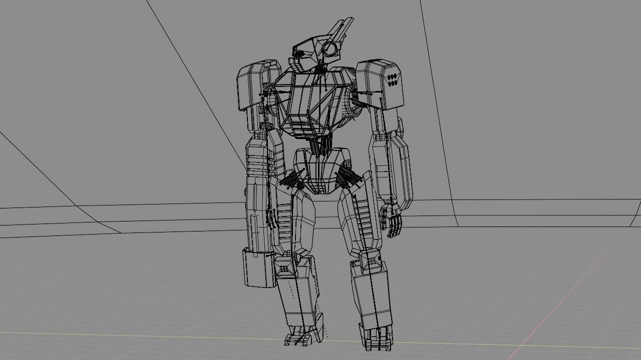 Fighter robot rigged - animated character 3D model animated rigged ...