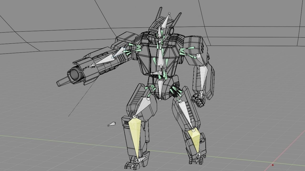 Fighter robot rigged - animated character 3D model animated rigged ...
