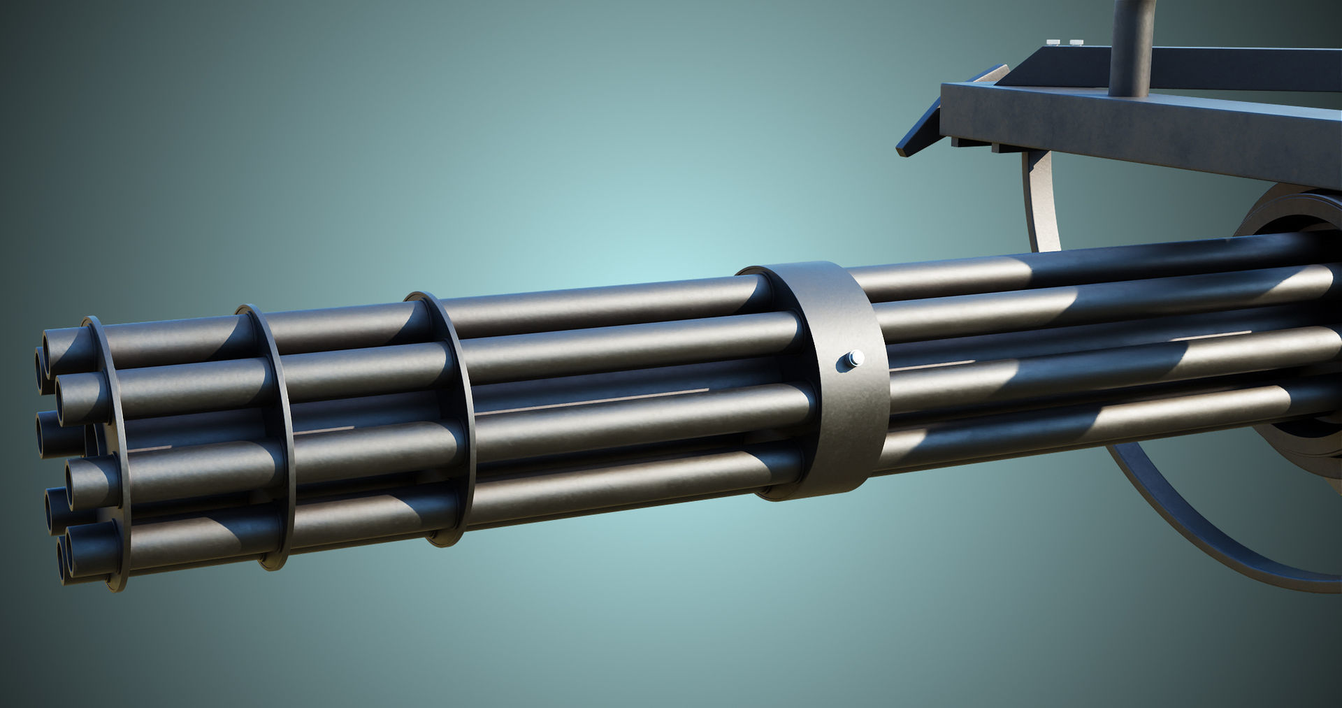 3D model M134 Minigun PBR Unity UE Arnold V-Ray Textures Included VR ...